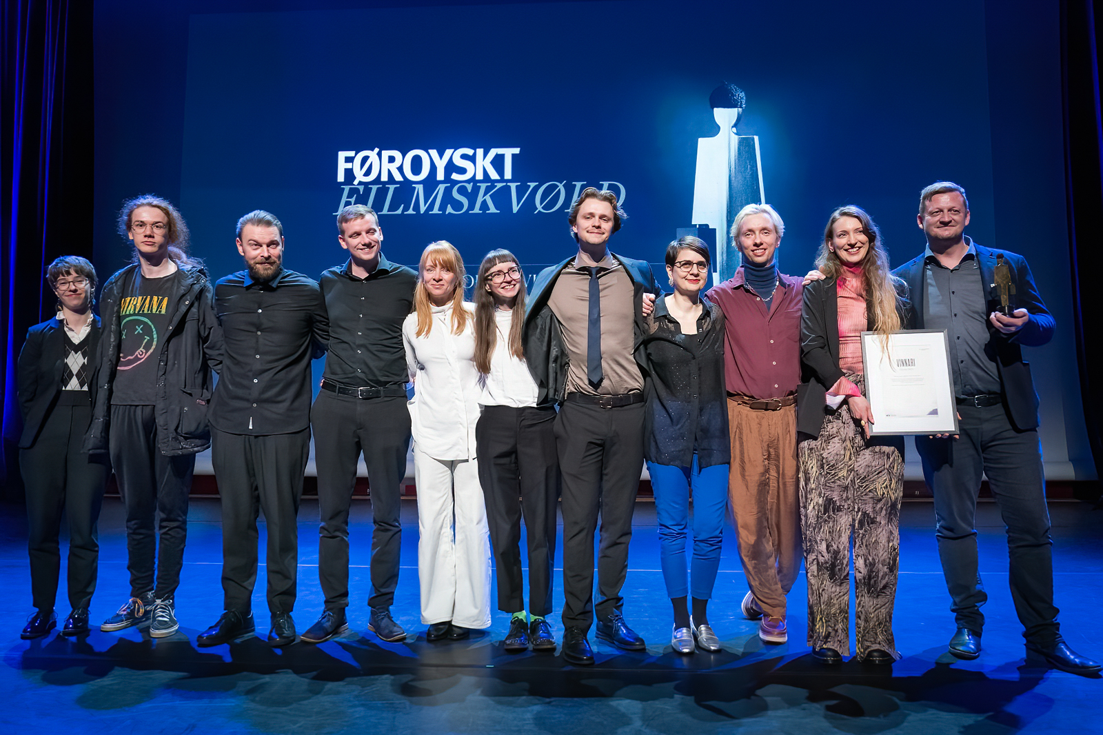 Geytavinnarin 2025 er Maria Winther Olsen við filminum "Halt um meg ...