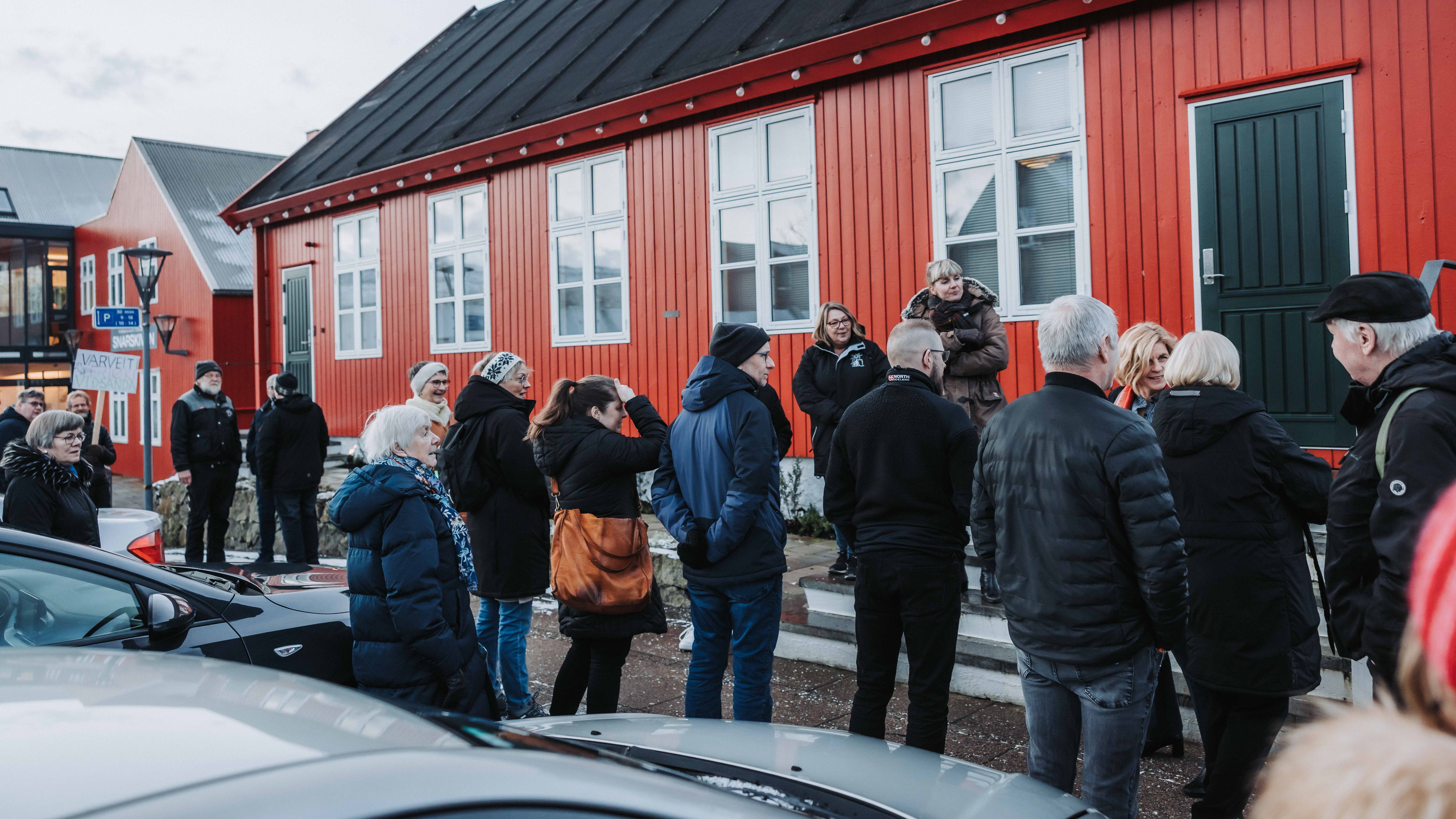 Argja Kirkja, mótmæli, Heðin Mortensen | Kringvarp Føroya