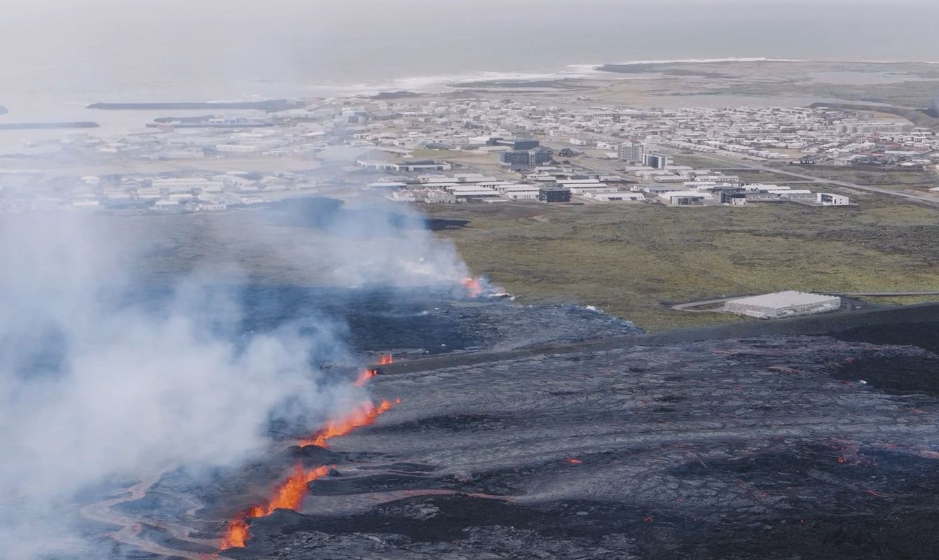 Eldgos nærindis Grindavík | Kringvarp Føroya
