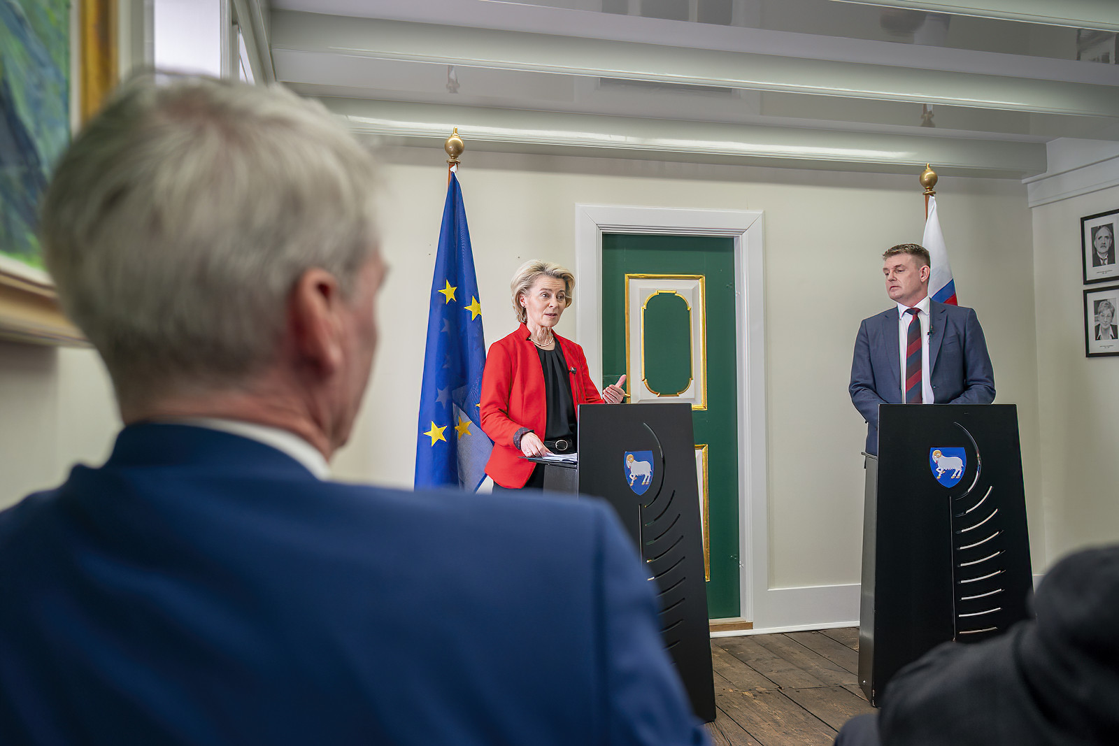 Høgni Hoydal, Ursula von der Leyen, Aksel V. johannesen | Kringvarp Føroya